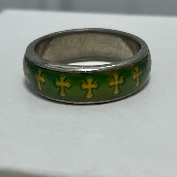 Vintage | Jewelry | Vintage Cross Design Changing Color Mood Ring ...